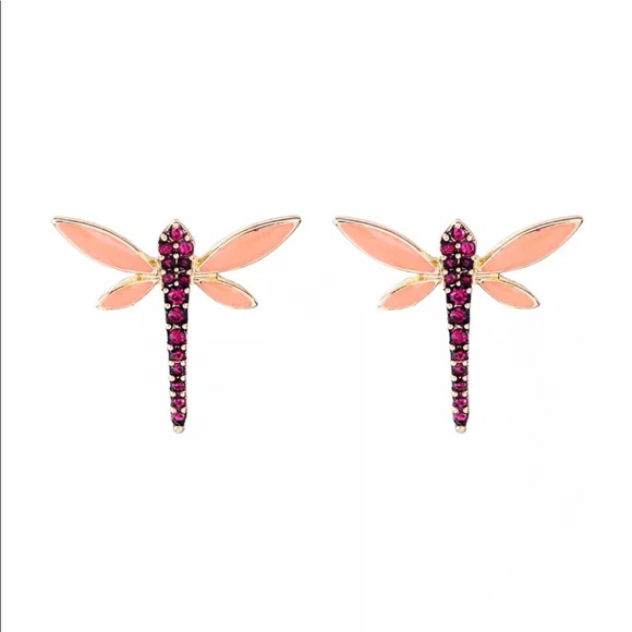 Jewelry | Gorgeous Rhinestone Dragonfly Earrings | Poshmark
